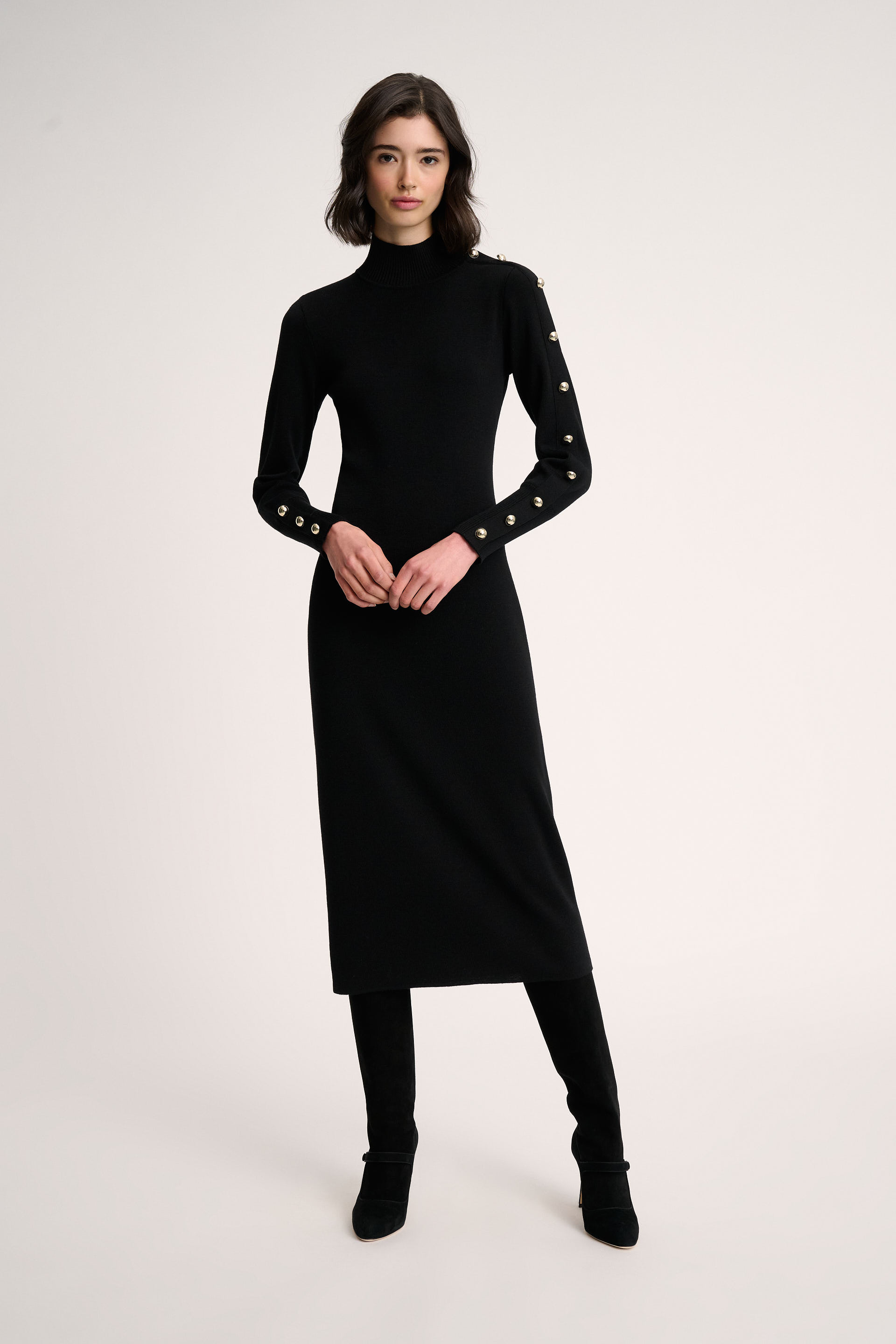 Mentolato - Dress with decorative buttons | Dresses & Jumpsuits - Luisa ...