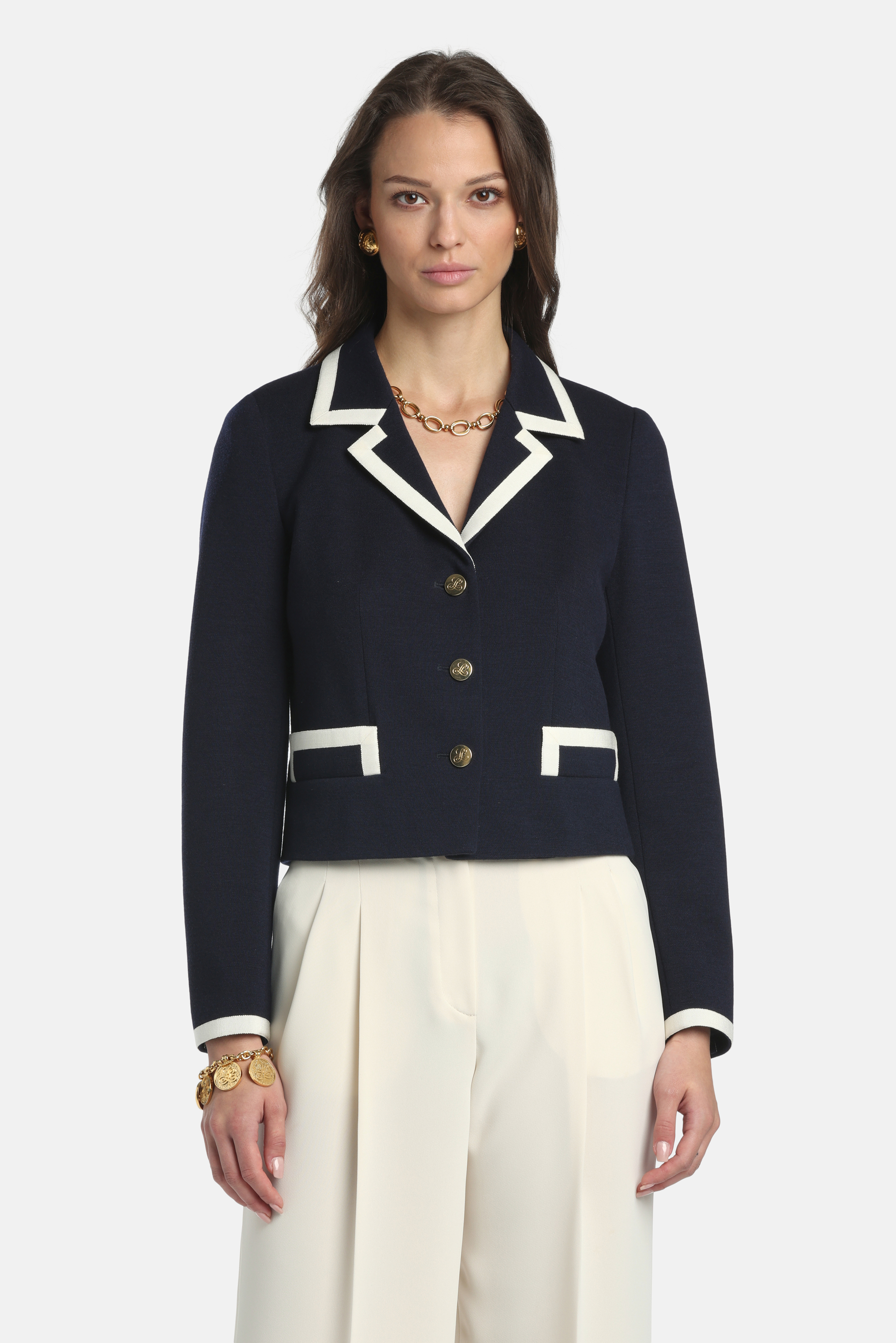 Marline - Cardigan mit Revers | Jackets & Blazers - Luisa Spagnoli