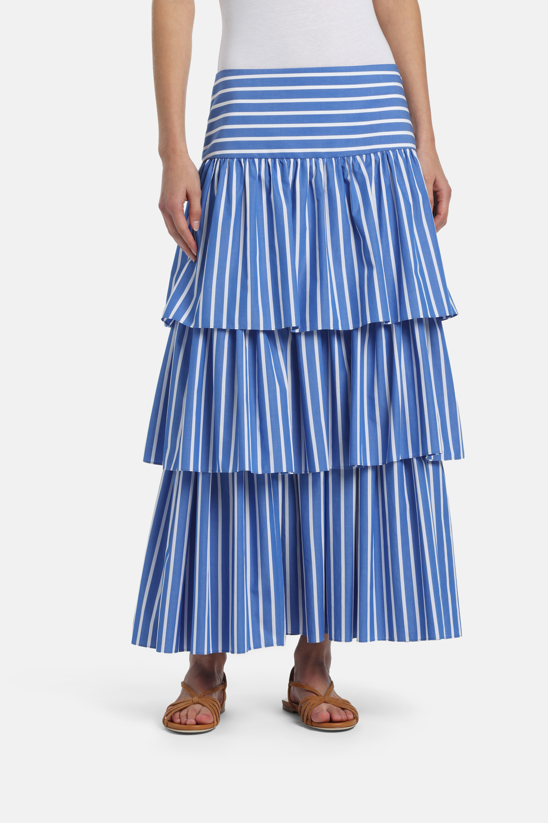 Tarvisio - Gonna lunga a righe | ABBIGLIAMENTO - Luisa Spagnoli