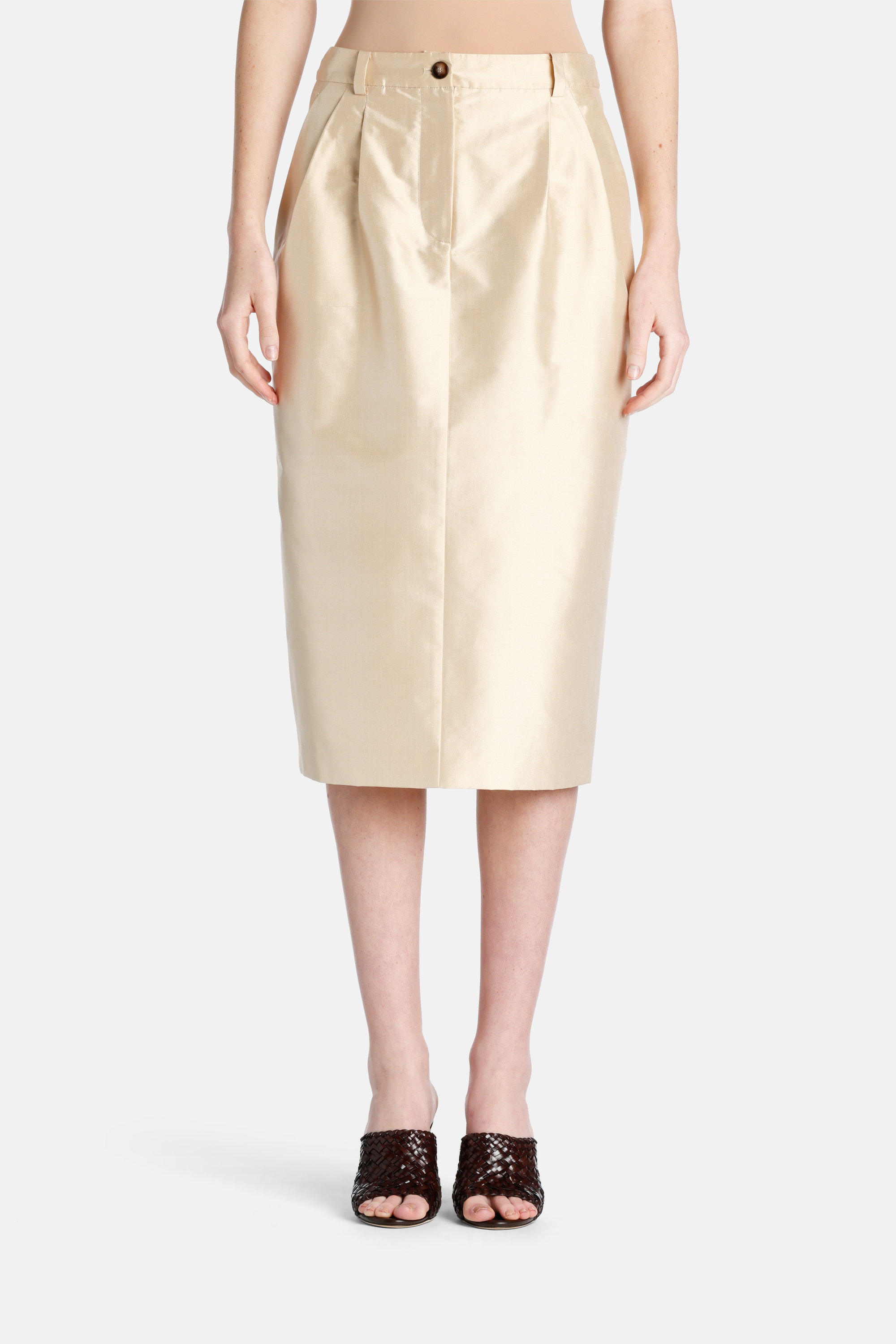 Taita - Silk longuette skirt – Fashion Show | Luisa Spagnoli